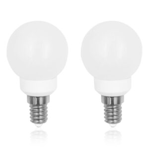 lflampon led light bulb 3000k warm white candelabra e12 base lightbulbs 110v 3w g14/g45 small bulbs 25w equivalent 260lm vanity and ceiling fan chandelier landscape lighting 2-pack non-dimmable