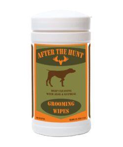 after the hunt grooming & mud dog cleaning wipes with aloe & oatmeal - 60 xl wipes