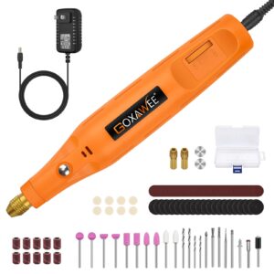 corded rotary tool kit for crafts, goxawee mini power tool with cord, 105pcs accessories 18000rpm multi-purpose small grinder drill set for sanding, polishing, drilling, etching, engraving, diy crafts