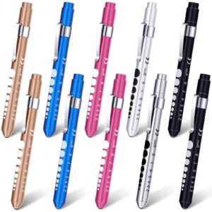 penlight for nurse pen light led reusable pen light with pupil gauge nurses pin light for torch medical students doctors daily use with pocket clip nurse and doctor gifts(30 pieces,elegant colors)