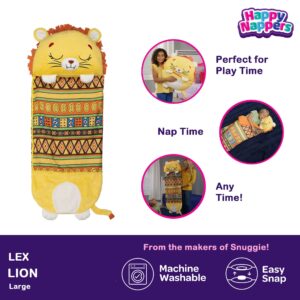 Happy Nappers Pillow & Sleepy Sack- Comfy, Cozy, Compact, Super Soft, Warm, All Season, Sleeping Bag with Pillow- Lion (Large)