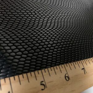 Fabric Empire Vinyl Upholstery Fabric Embossed Texture Snake Fake Leather Material for Bags Purses Shoes Apparel 54" Wide/Sold by The Yard (Mamba, Black)