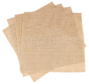 cleverdelights 20 inch burlap squares - 4 pack - premium jute burlap - finished edges - 20" x 20"