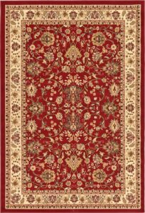 rugs.com yasmin collection rug – 6' x 9' burgundy medium rug perfect for bedrooms, dining rooms, living rooms