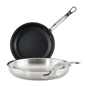 hestan - probond collection - essential skillet set, set of two, 8.5-inch nonstick & 11-inch stainless steel, made without pfoas