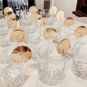 30pcs of Blank Mirror Acrylic Disc Drink Tag ,DIY Mirrored Place Card Wine Glasses Name Birthday Baby Wedding Engagement (Circle)