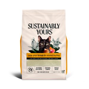 sustainably yours cat litter, large-grain formula 10 lbs