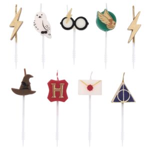 papyrus birthday candles, harry potter cake topper (9-count)