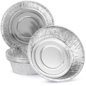 dcs deals extra deep round foil pans – disposable aluminum foil camping dutch oven liner pans – these versatile deep dish trays are great for baking, cooking size 9" (12 pack)