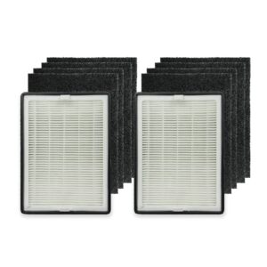 pureburg lv-h126-rf replacement filter compatible with levoit lv-h126 air purifier,2-pack h13 hepa + 8 x activated carbon pre-filters, air clean dust vocs