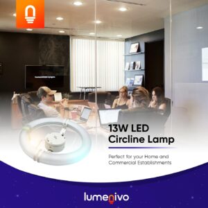 13W Replacement for TCP 32058 LED Circular Light by Lumenivo - T6 Bulb with G10Q-4 4-Pin Base - Energy Efficient Light - Non-Dimmable - 3000K Warm White - 1 Pack