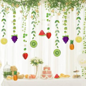 cheerland fruit party decoration jungle theme backdrop tropical garland for twotti fruity birthday baby shower festival summer classroom decor party supplies - pack of 12