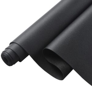 picheng smooth solid color faux leather sheets 13.8"x53"(35cmx135cm),soft faux leather roll very suitable for making crafts,leather earrings, bows,sewing diy projects (black)