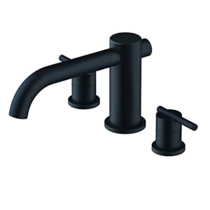 parma 2h roman tub trim kit w/out spray satin black