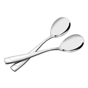 xyskin 6-piece serving spoon set, stainless steel large tabletop serving spoon