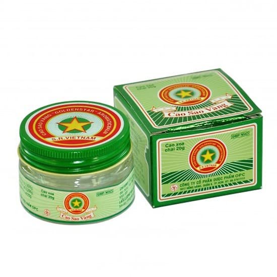 Dau Cu La - Golden Star Balm 20 Grams Large Jar - Cao Sao Vang 20 Grams