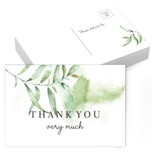 tentado thank you postcards, blank with mailing side, thank you cards for wedding, baby or bridal showers, birthday, graduation, parties, business, blank postcards (set of 50) 4" x 6"