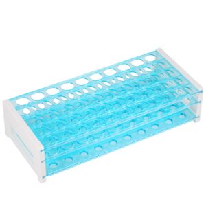 annhua test tube rack plastic for 18 mm tubes holder tray, holds 50, lab tube holder rack tube stand for sicence laboratory, classroom and home use - detachable, rack only