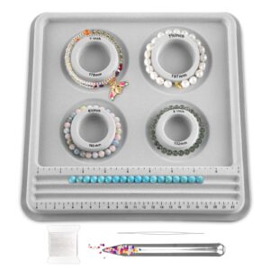 hobbyworker the bead boards bracelet sizer measurement tool 4 round grooves for jewerly bracelets necklaces making supplies