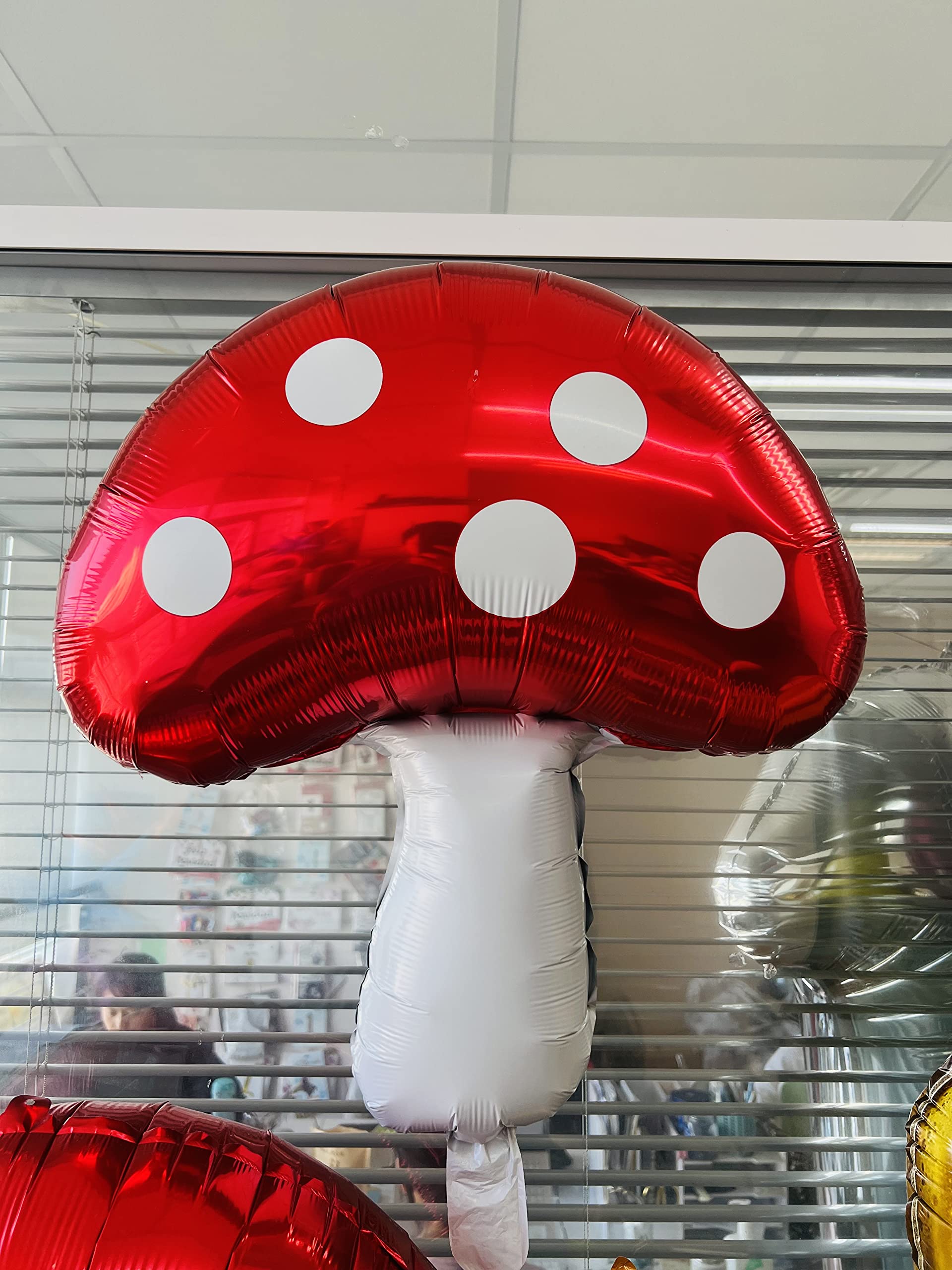 3PCS 31'' Mushroom foil balloons. Mushroom decor- Alice in Wonderland theme party decoration, Mushroom birthday party supplier. baby shower, wedding, forest plant party decorations.