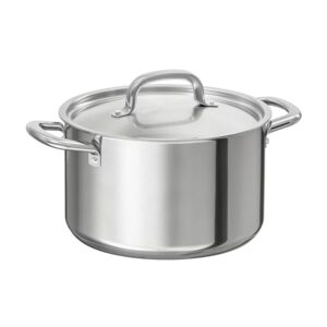 ikea thick / clean and simple design pot with lid, stainless steel 5.0 l (5 qt)