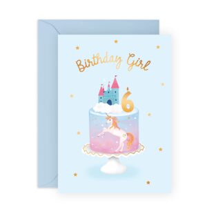 central 23 happy birthday card, pink and gold, 4.7 x 6.5 inches, with envelope