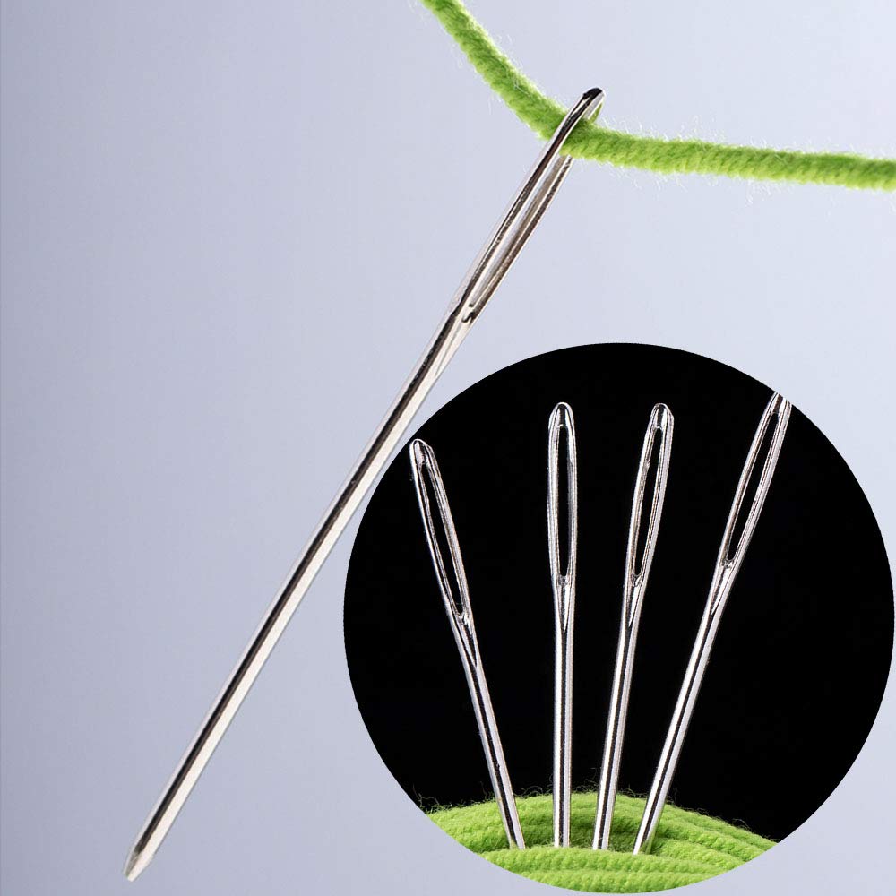 KORLEHOME Yarn Needles,15 Pcs Large Eye Blunt Needles ,Crafting Needles,Weaving Needles black K01 K01