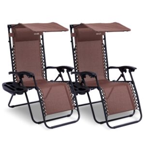 serenelife serenelifehome zero gravity lounge chair, one size, brown