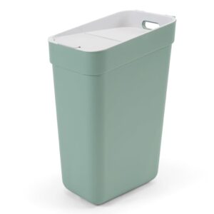 curver ready to collect 30l sorting bin with wall or door holder for kitchen, bathroom, laundry room – 100% recycled – green