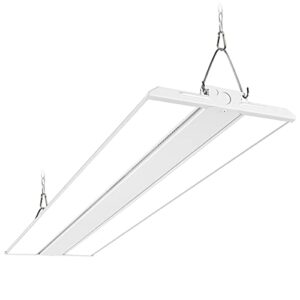 hykolity 4ft led linear high bay shop light, 250w led shop light, 31250lm 125lm/w, 100-277v, 0-10v dim, 5000k daylight linear hanging light for warehouse workshops