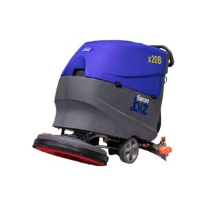 usa-clean commercial auto floor scrubber machine - walk-behind, battery-powered - 20" cleaning path, 16-gallon tank - high performance, easy operation - all parts included (x20b)