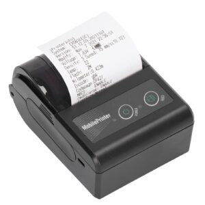 luqeeg portable receipt printer, thermal receipt printer, 57mm bluetooth receipt printer, usb smartphone control 200dpi resolution label printer with 1 roll printer paper, support android ios