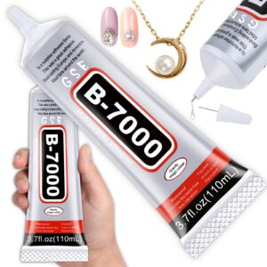 b7000 rhinestones glue for crafts, 110ml glue of diamond jewelry 3.7fl.oz clear b-7000 super jewelry glue transparent industrial adhesive for fabric phone repair jewelery making crystal gem