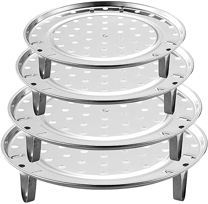 Bonilaan Steam Rack, 4-Layer Stainless Steel Trivet Rack Stand Steamer Rack for Baking Cooking Steaming