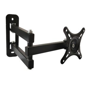 henxlco tv wall mount articulating lcd monitor bracket full motion 15 inch extension arm rotation tilt swivel for most 13 to 27 inch led tv flat panel screen with vesa 100x100, 75x75mm