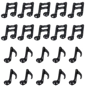 kawailay 20 pcs music note foil mylar balloons music themed balloons music birthday party balloons for birthday dance wedding anniversary graduation baby shower party decoration - black