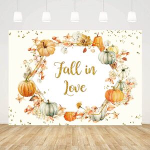 ablin 7x5ft fall in love backdrop autumn pumpkin flowers photography background wedding love engagement bridal shower party decorations banner photo booth props