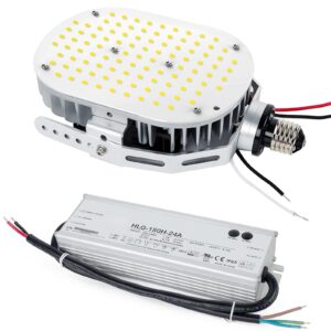 150w led retrofit kit with power supply, 20250lm shoebox led retrofit retrofit kits(700w mh/hid/hps equiv.) 5000k e39 mogul base for parking lot lights, high bay lights ul dlc certified (150w 1-pack)