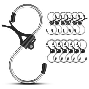 hccmall s hooks stainless steel heavy duty s hooks anti drop for kitchen,work shop,bathroom,garden,wardrobe,office,perfect rack hooks,12pieces (12, 73x37mm)