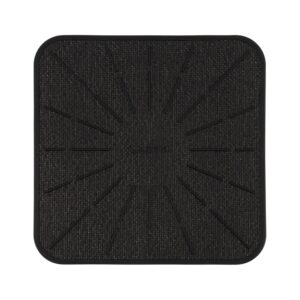 lazy k induction cooktop mat - silicone fiberglass scratch protector - for magnetic stove - non slip pads to prevent pots from sliding during cooking - square (7.4inches) black