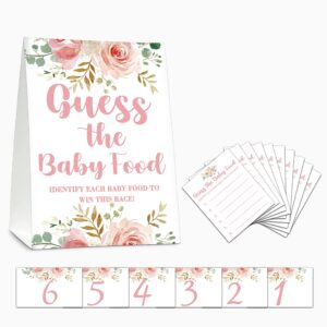 baby shower games - guess the baby food game set - gender reveal/pregnancy announcement party supplies - a02