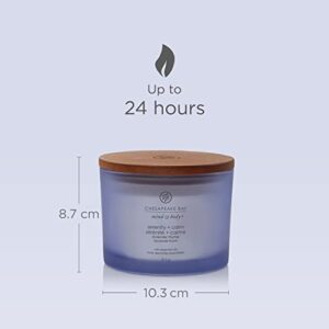 Chesapeake Bay Scented Candle | Serenity + Calm 3 Wick Tumbler Aromatherapy Candle | Burn Time: Up to 24 Hours | Mind & Body Collection (PT40892E)