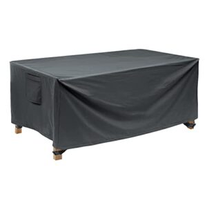 patio coffee table covers,waterproof outdoor furniture rectangular small table covers,48'' l x 26'' w x 18'' h,grey