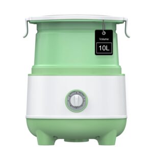 small portable washing machine，camping laundry washer ，portable laundry tub with pipe,mini washer,small clothes washing machine washer for baby,pet clothes,travelling,camping (green)