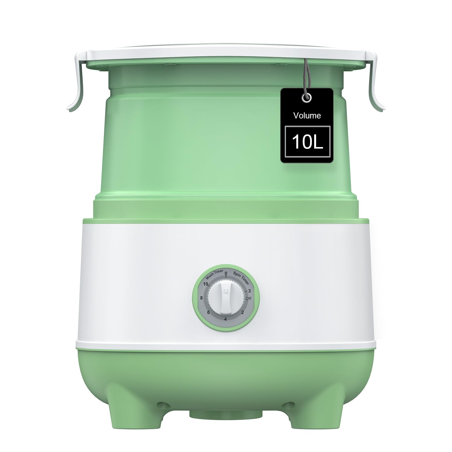 Small Portable washing machine，Camping laundry washer ，Portable Laundry Tub with Pipe,mini Washer,Small Clothes Washing Machine Washer for baby,Pet clothes,Travelling,Camping (Green)