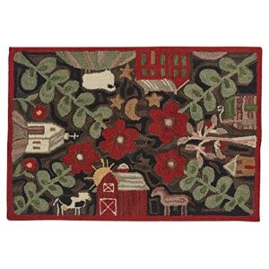 park designs farm life hooked rug 2' x 3'