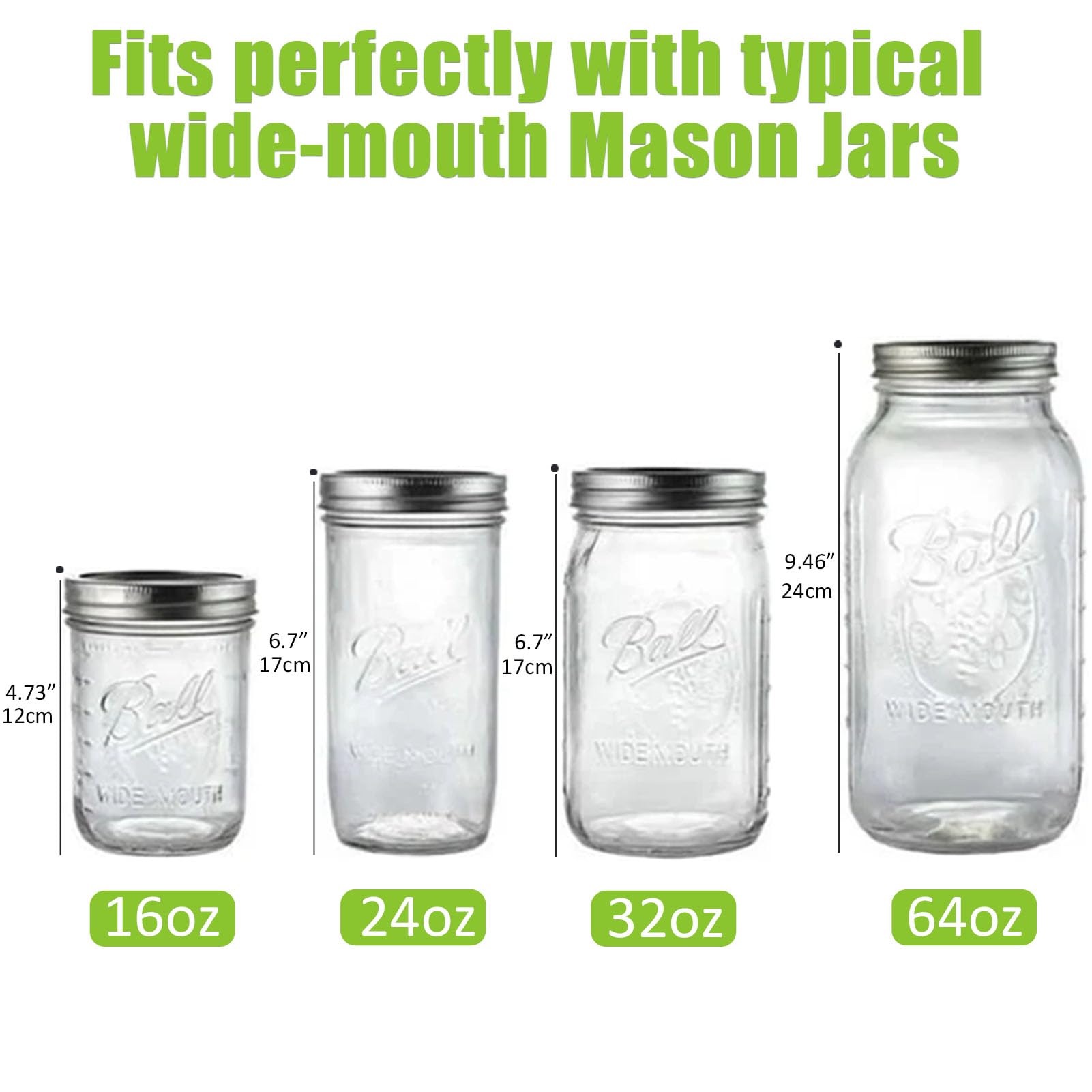 Artcome 10-Pack Glass Fermentation Weights with Easy Grip Handle and Unique Texture Design for Large Wide Mouth Mason Jars