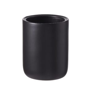 motifeur bathroom wastebasket - ceramic decorative trash can (black marble look)…