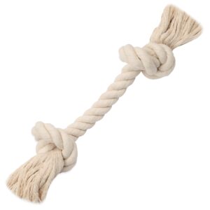 barida pet supplies 100% natural cotton rope dog toys, premium white cotton dog chew toys, puppy chew toys for teething, puppy toys small dogs, medium dog toys -tough dog rope toys