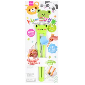 kids chopsticks, training chopsticks of daiso for kids, for right hand use, easy to pick up food with the tips [japan import] (prog)